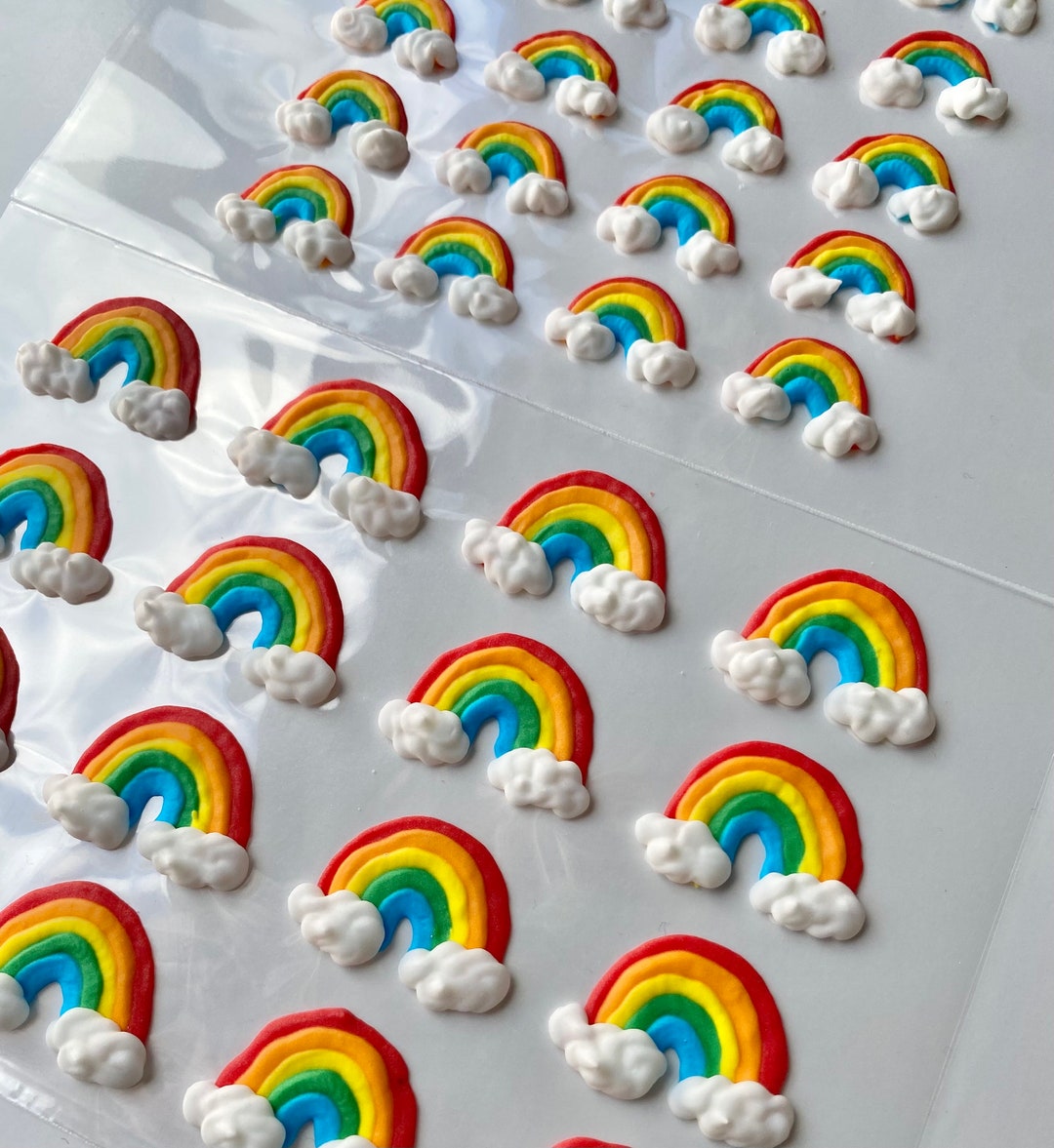 Royal Icing Rainbow Transfers - Etsy