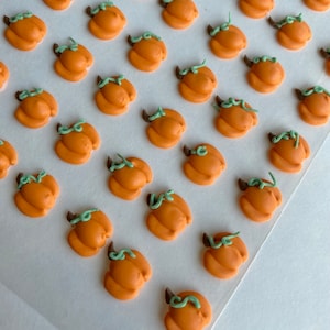 Royal Icing Pumpkins I Edible Toppers I Halloween Transfers - Etsy