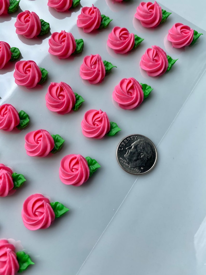 40 Mini Royal Icing Rosettes - Etsy