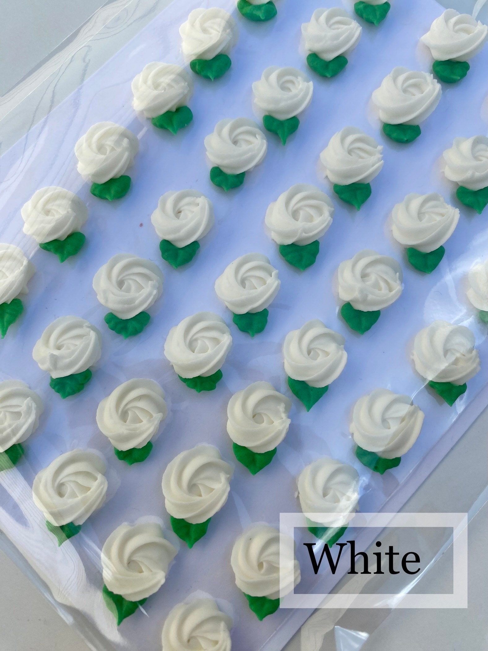 40 Mini Royal Icing Rosettes - Etsy
