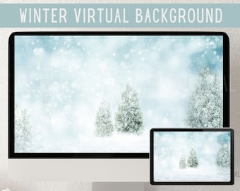 Zoom Snow Virtual Background - Etsy