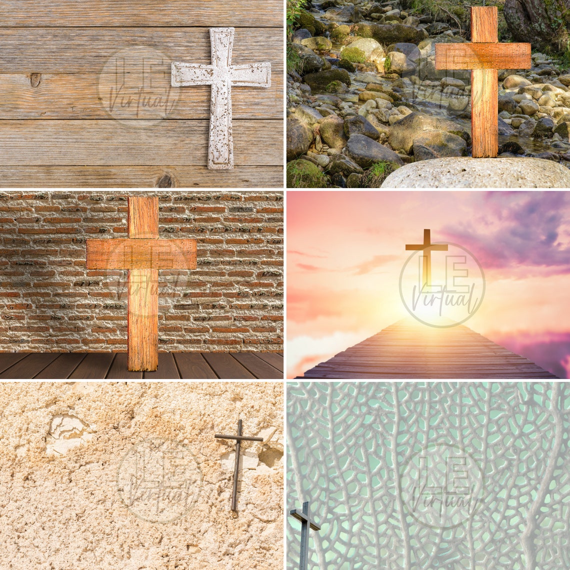 12 WOODEN CROSSES Zoom Backgrounds-Zoom Meeting Virtual | Etsy