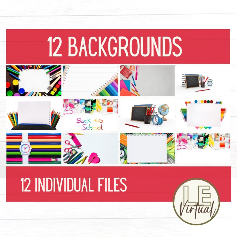 12 BRIGHT CLASSROOM ZOOM Backgrounds-virtual Classroom | Etsy