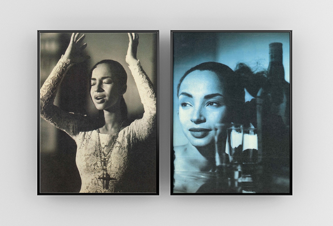 Sade SET OF 2 Posters, Sade Adu Prints, Romantic Gift, Pop Soul Music ...