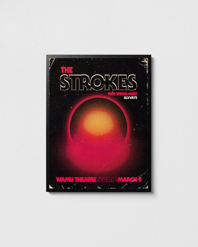The Strokes Poster The Strokes Gig Art The Strokes Concert Print