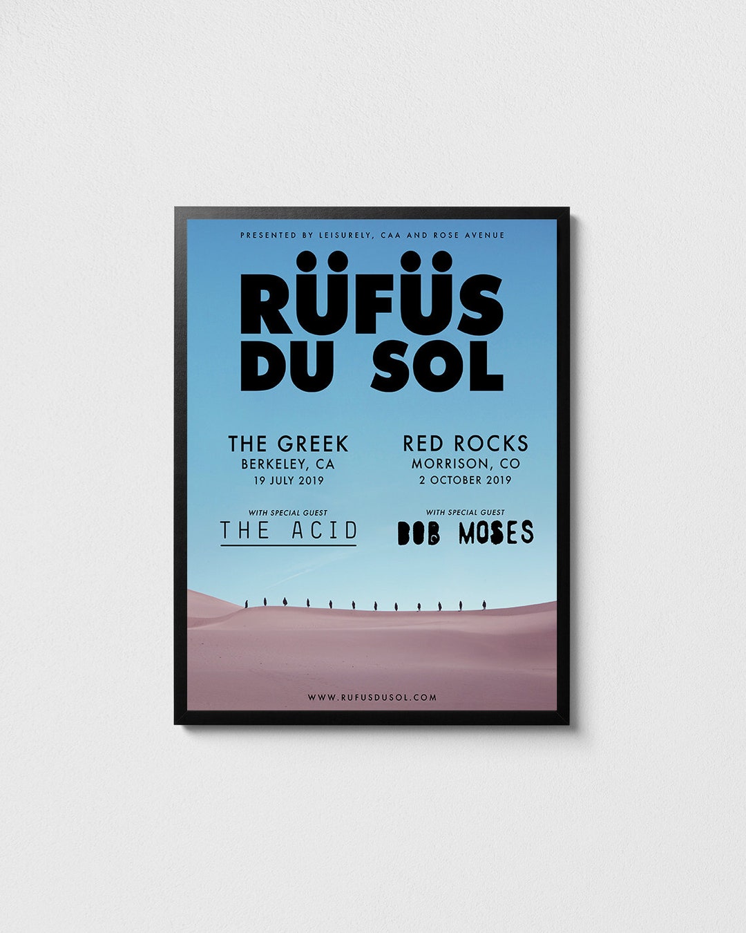 Rufus Du Sol Concert Poster, Rufus Du Sol Print, Dance Music Art, Music ...