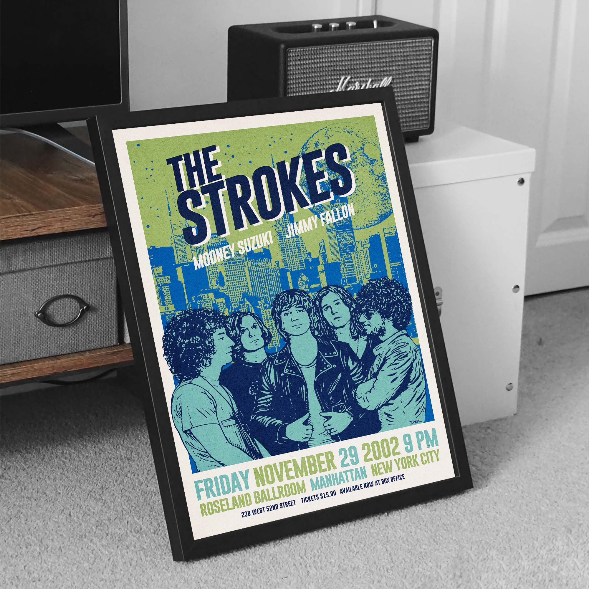 The Strokes 2002 Tour Poster The Strokes Art The Strokes Tour Poster