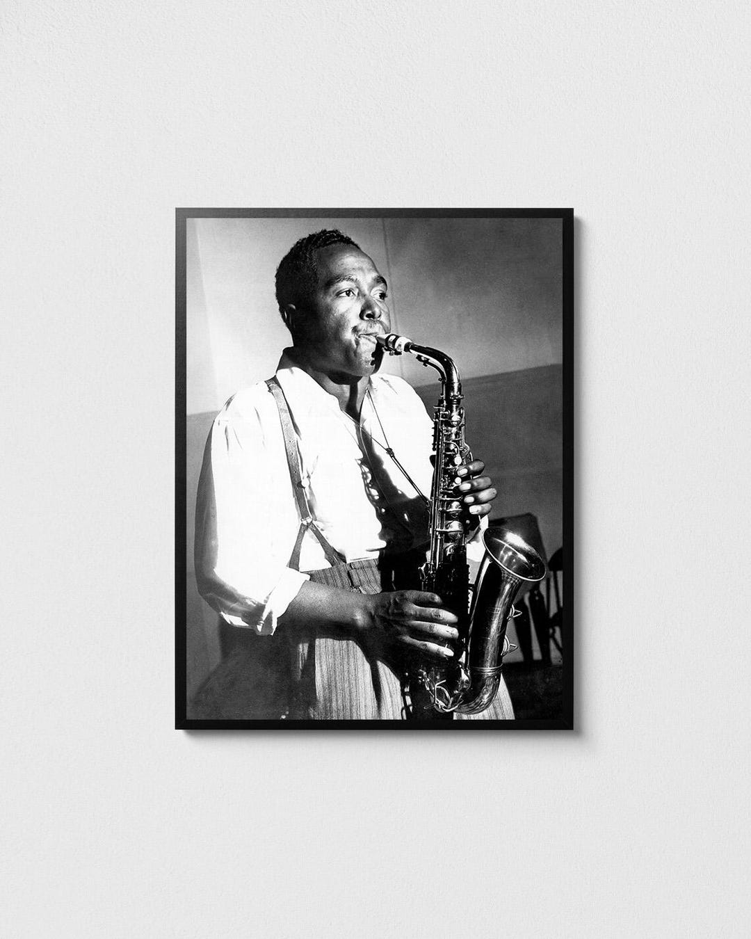 Charlie Parker Black&white Poster, Jazz Legends Wall Art, for Music ...