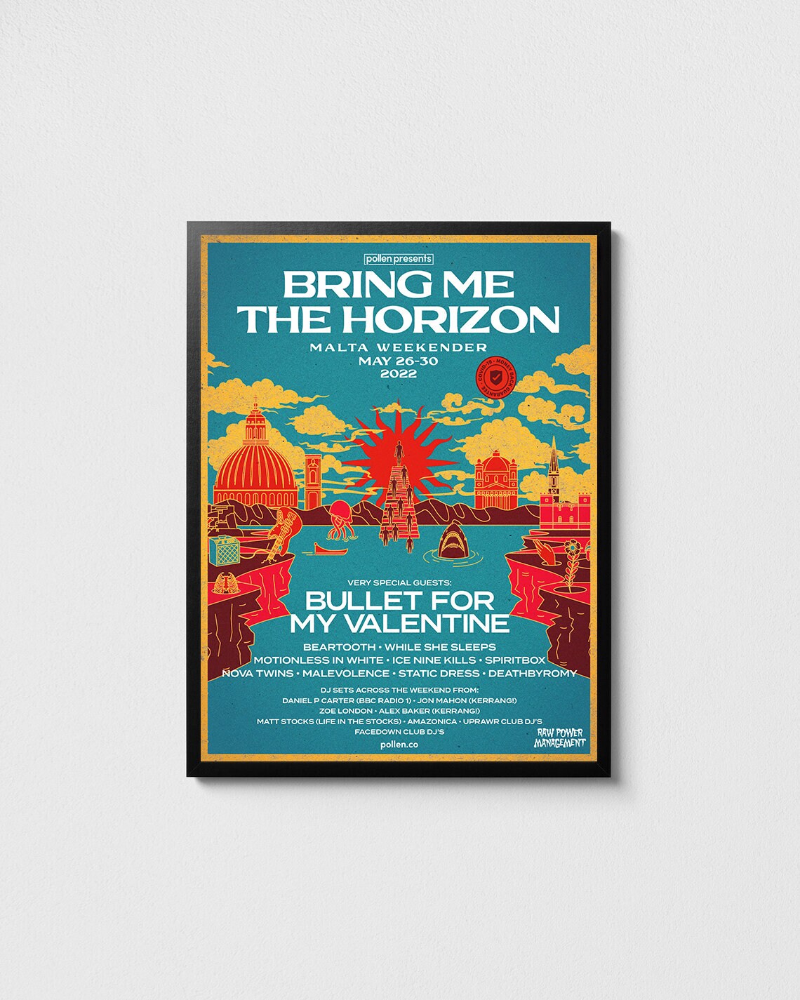 Bring Me the Horizon tour poster, Bring Me the Horizon print, Music ...