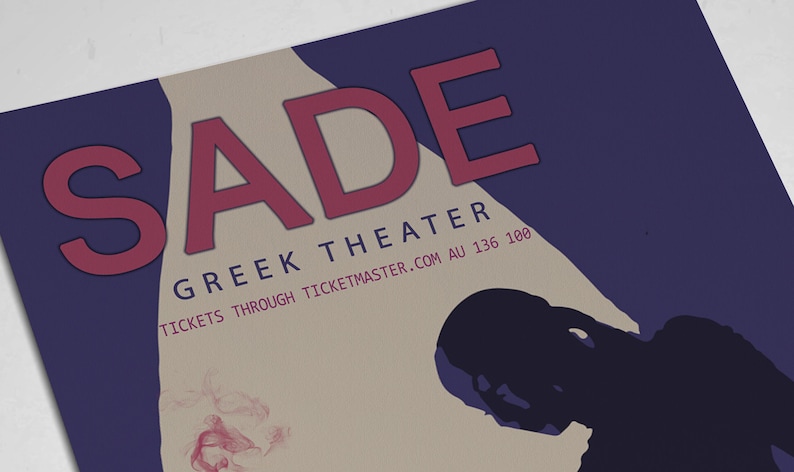 Sade Adu Poster, Sade Adu Concert Print, Romantic Gift, Tour Posters ...