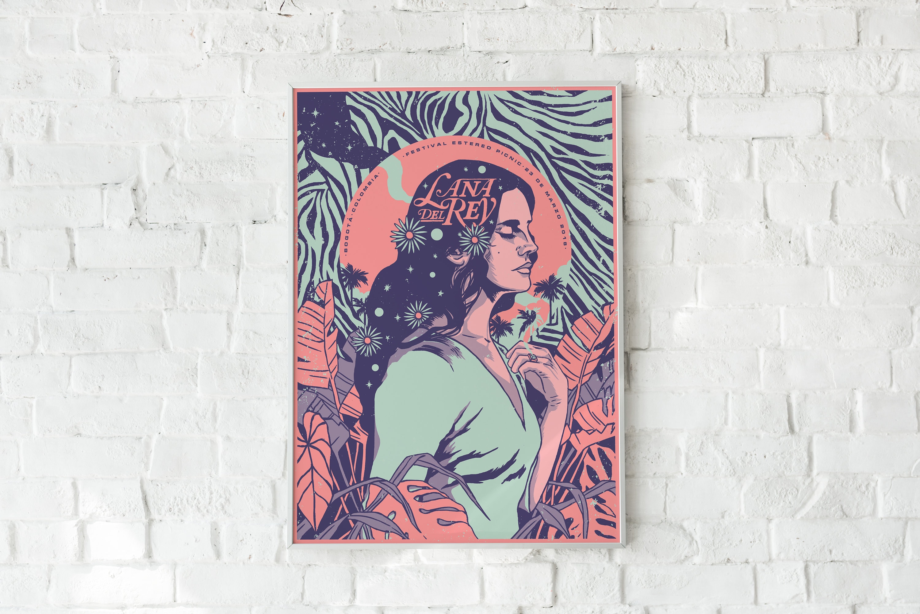 Lana Del Rey Poster, Lana Del Rey Concert Print, Indie Music Poster ...