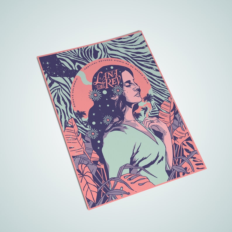 Lana Del Rey Poster, Lana Del Rey Concert Print, Indie Music Poster ...