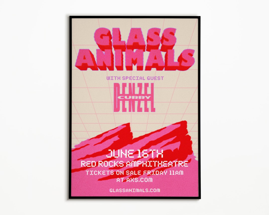 Glass Animals Concert Poster, Psychedelic Rock Art, Indie Rock Lover ...