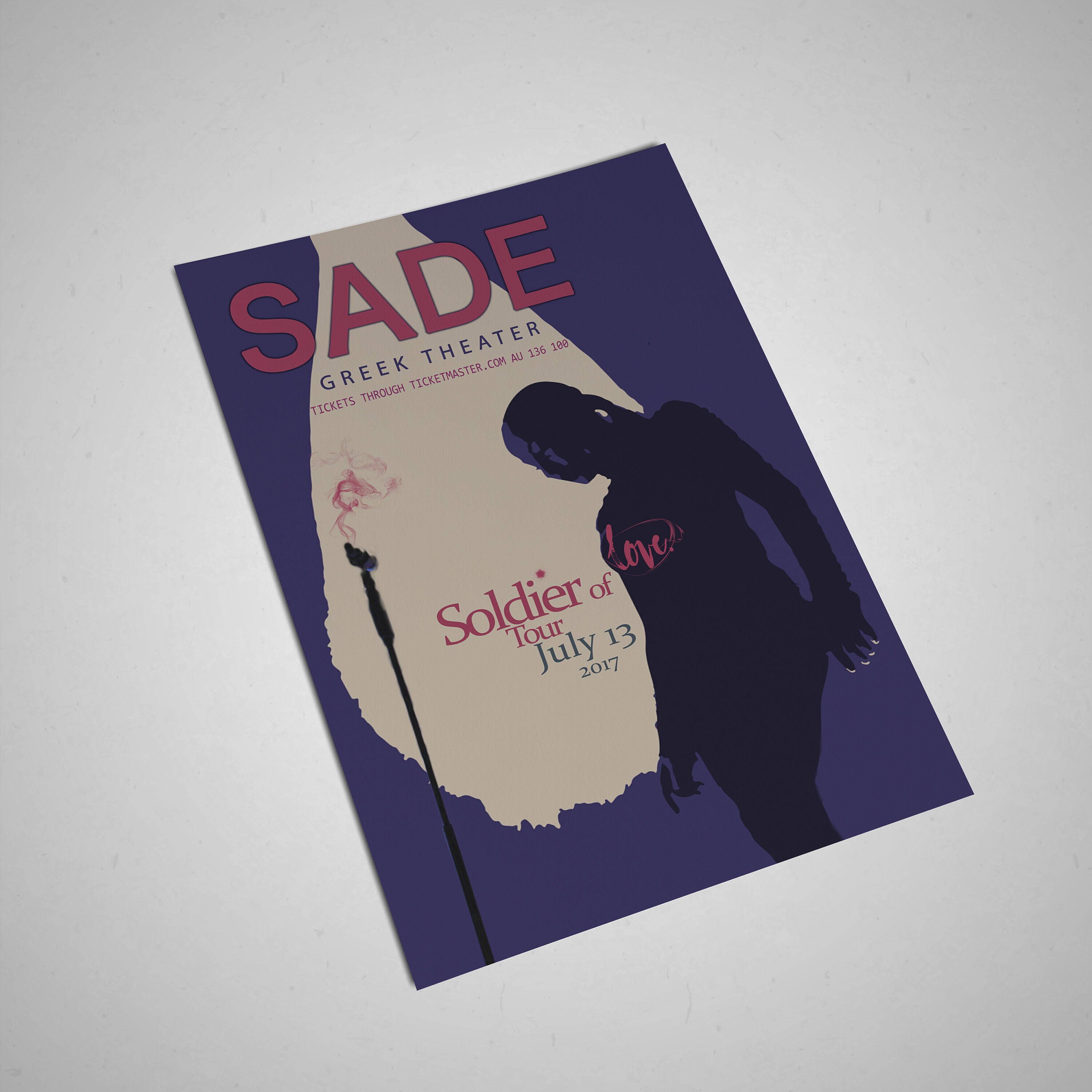 Sade Adu Poster, Sade Adu Concert Print, Romantic Gift, Tour Posters ...