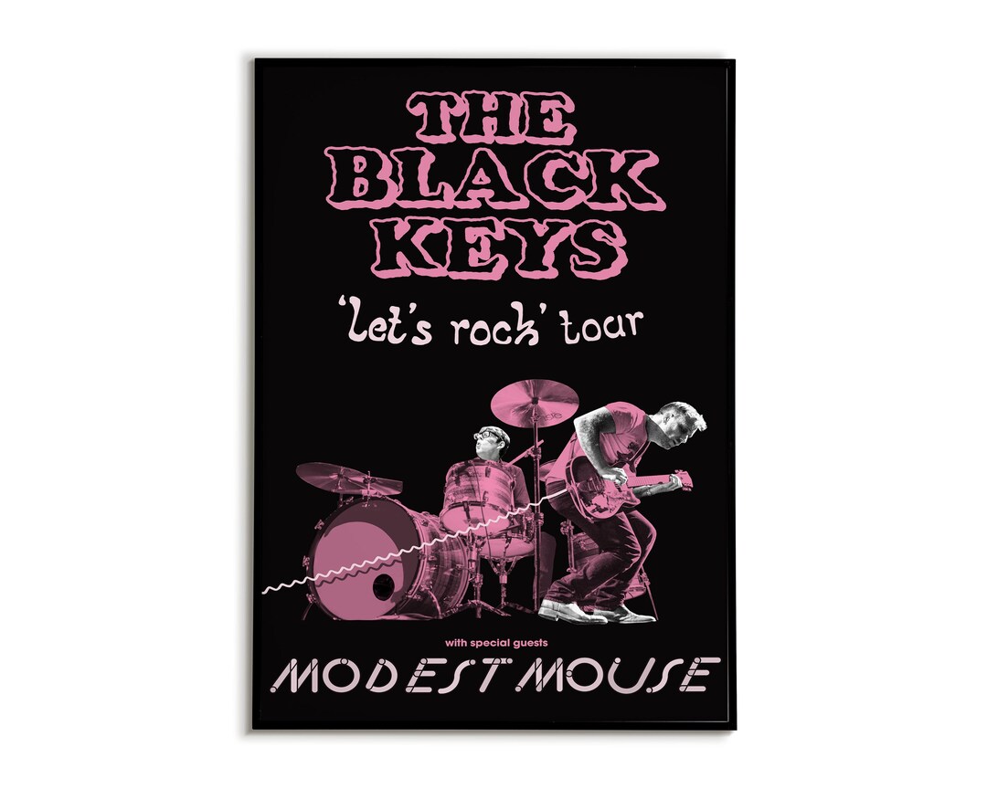 The Black Keys Let's Rock Tour Poster, the Black Keys Print, Rock ...