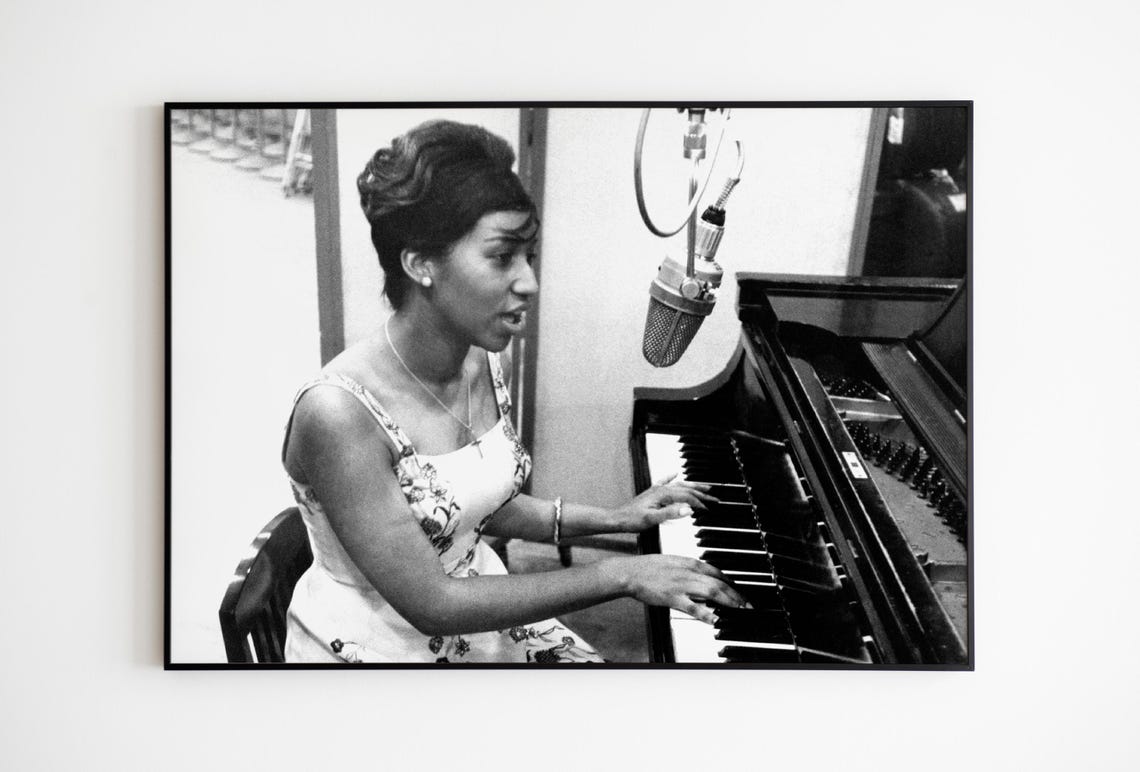 Young Aretha Franklin Poster - Queen of Soul Vintage Art Print, Retro ...