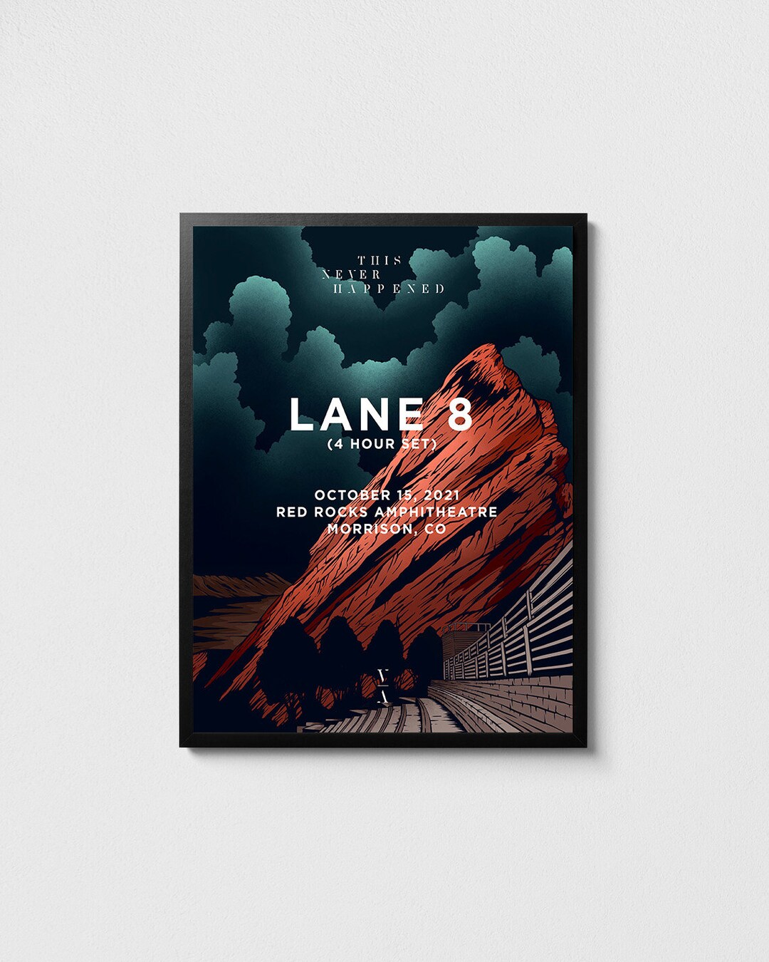 Lane 8 Red Rocks Concert Poster: EDM Music Print - Etsy