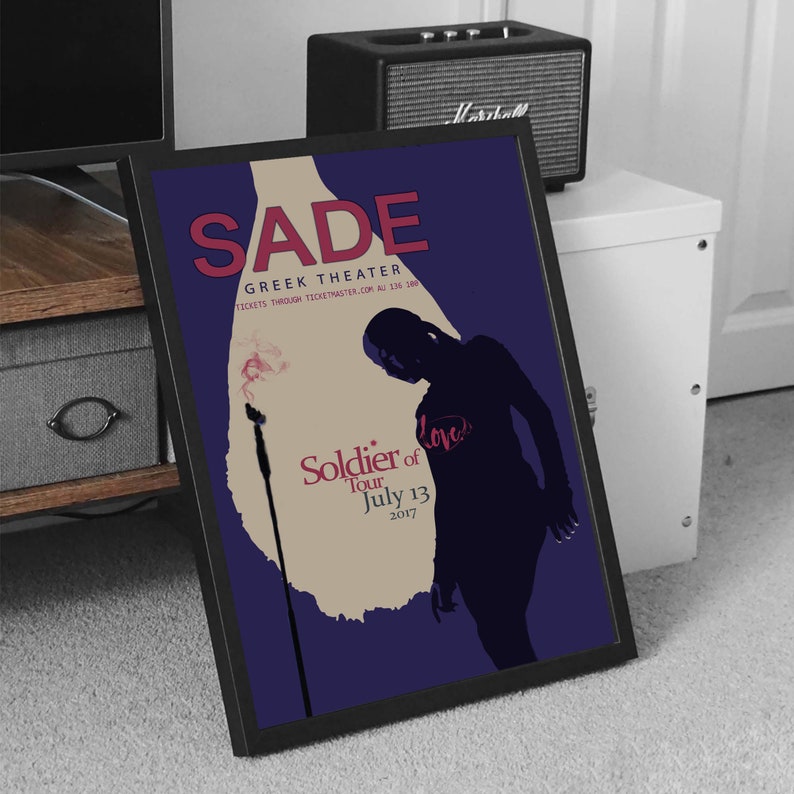 Sade Adu Poster, Sade Adu Concert Print, Romantic Gift, Tour Posters ...