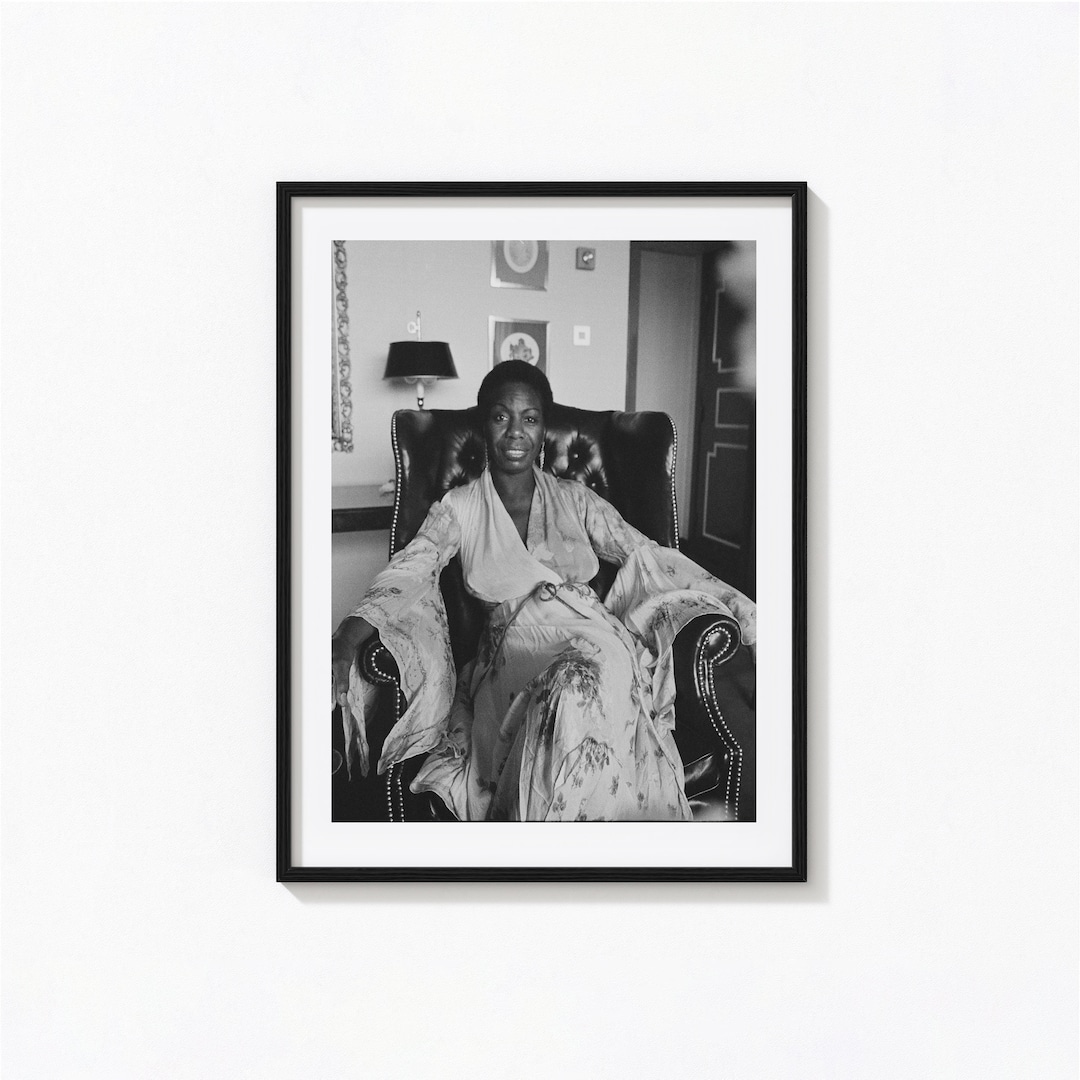 Nina Simone Poster Nina Simone Black&white Blues Art Jazz - Etsy