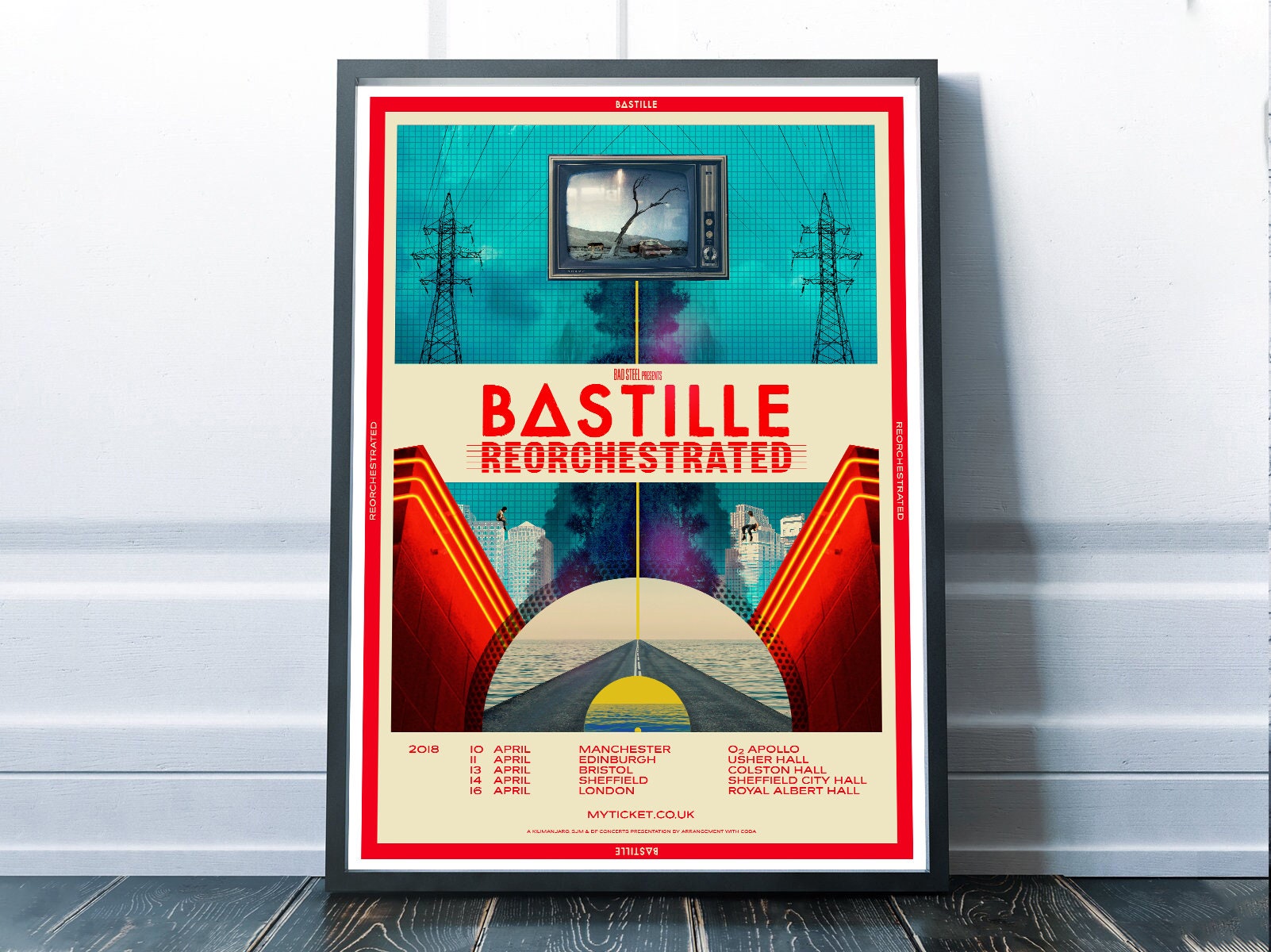Bastille Tour Poster, Bastille Print, Music Wall Art, Concert Poster ...