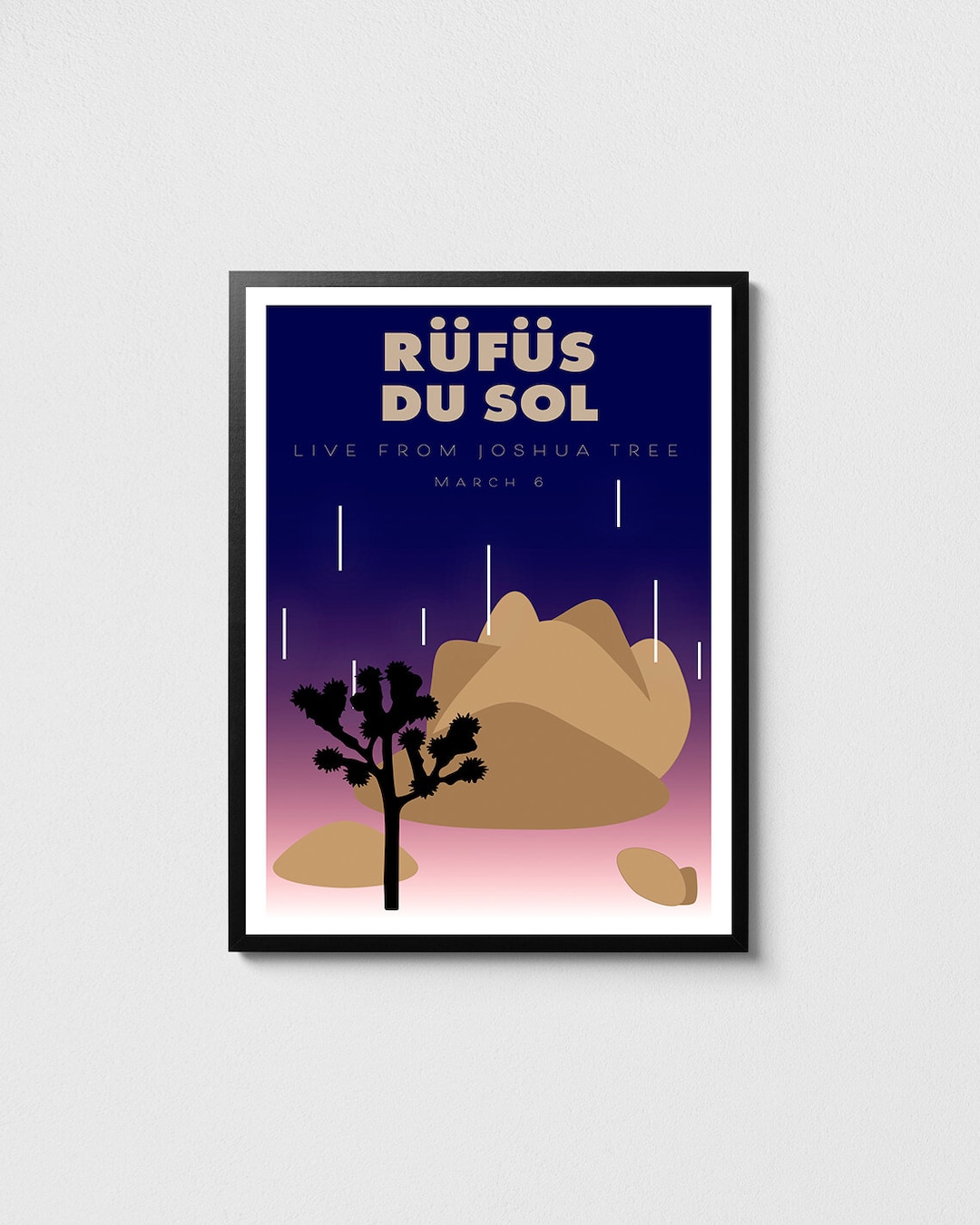Rufus Du Sol Joshua Tree Concert Poster: Dance Music Wall Art - Etsy