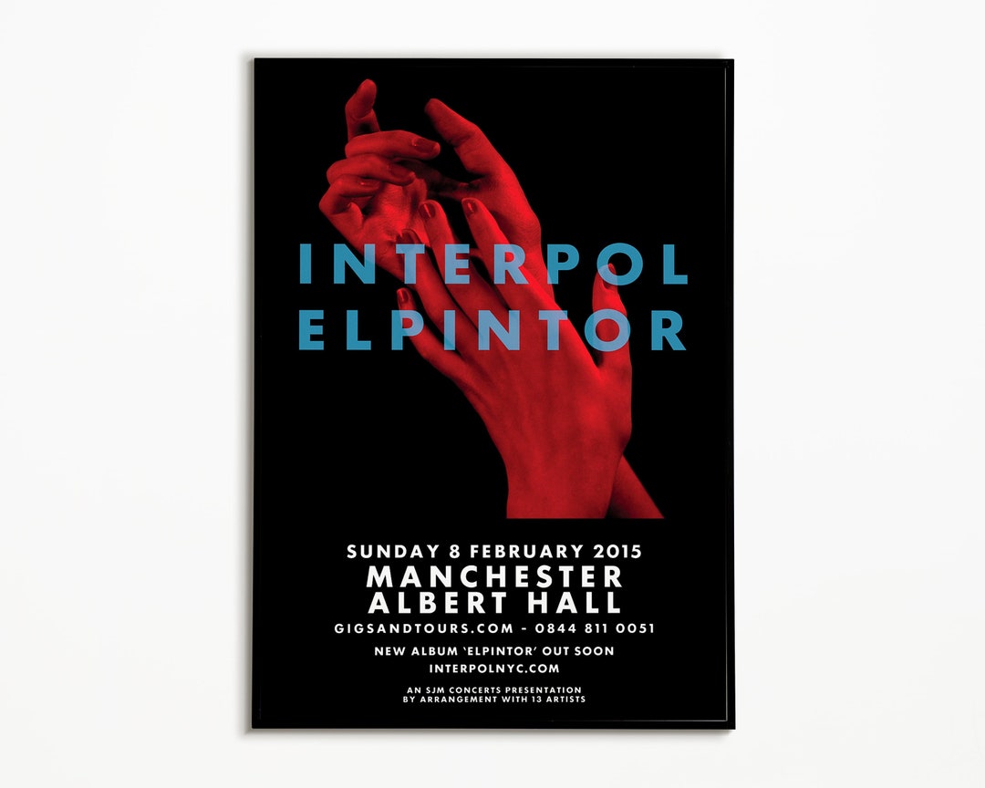 Interpol Band Concert Poster, Rock Posters, Music Wall Decor - Gig ...