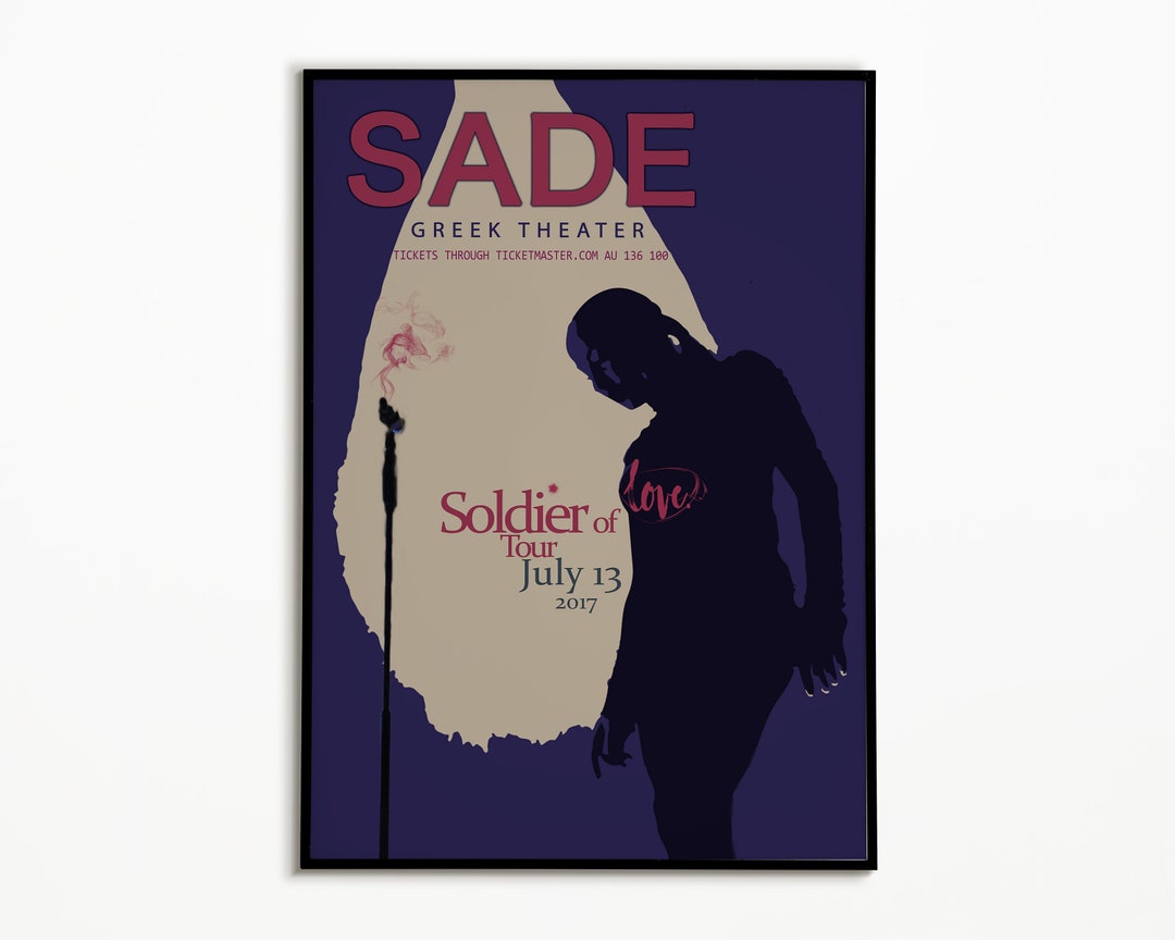 Sade Adu Poster, Sade Adu Concert Print, Romantic Gift, Tour Posters ...