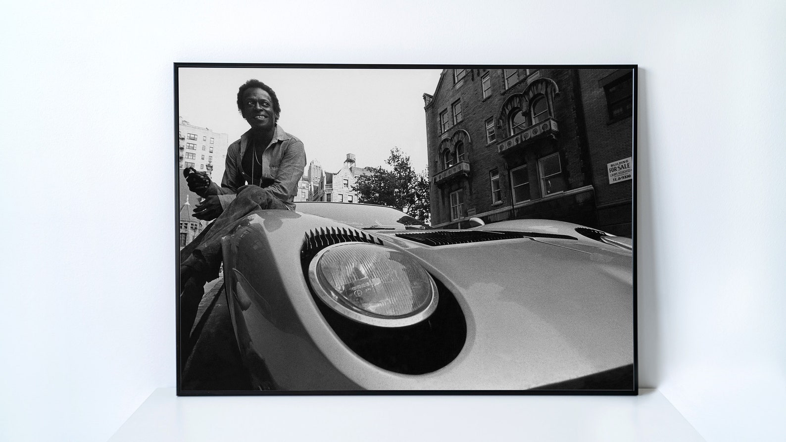 Miles Davis Poster - Miles Davis and His Sports Car Print, Jazz Art ...