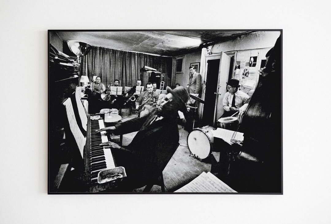 Thelonious Monk Poster: 1959 Town Hall Rehearsal, Black and White Jazz ...