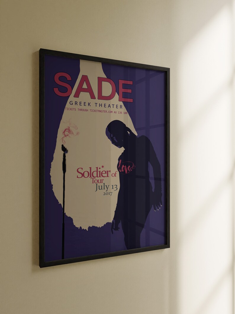 Sade Adu Poster, Sade Adu Concert Print, Romantic Gift, Tour Posters ...