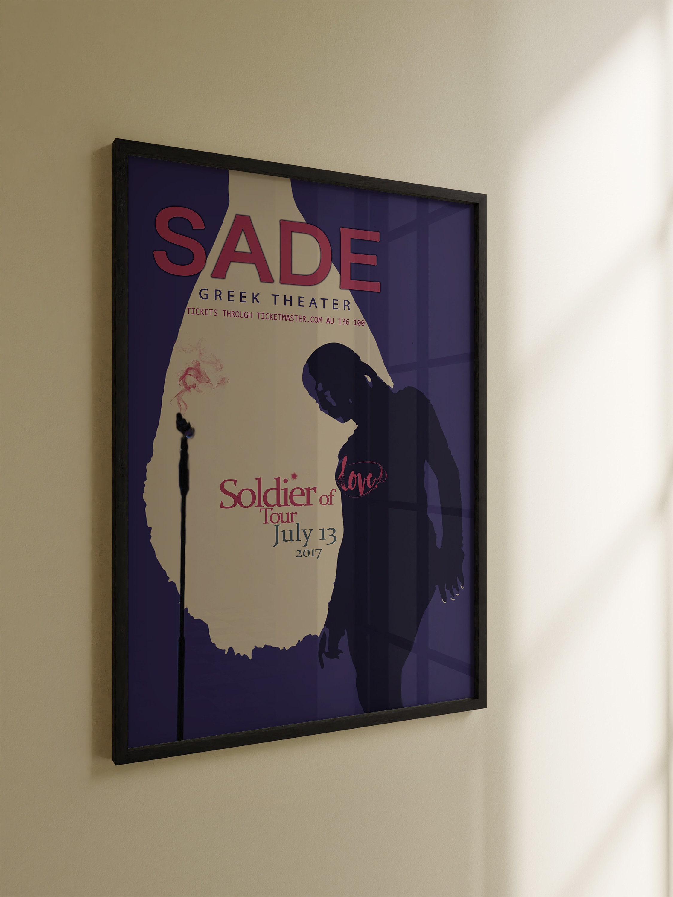 Sade Adu Poster, Sade Adu Concert Print, Romantic Gift, Tour Posters ...