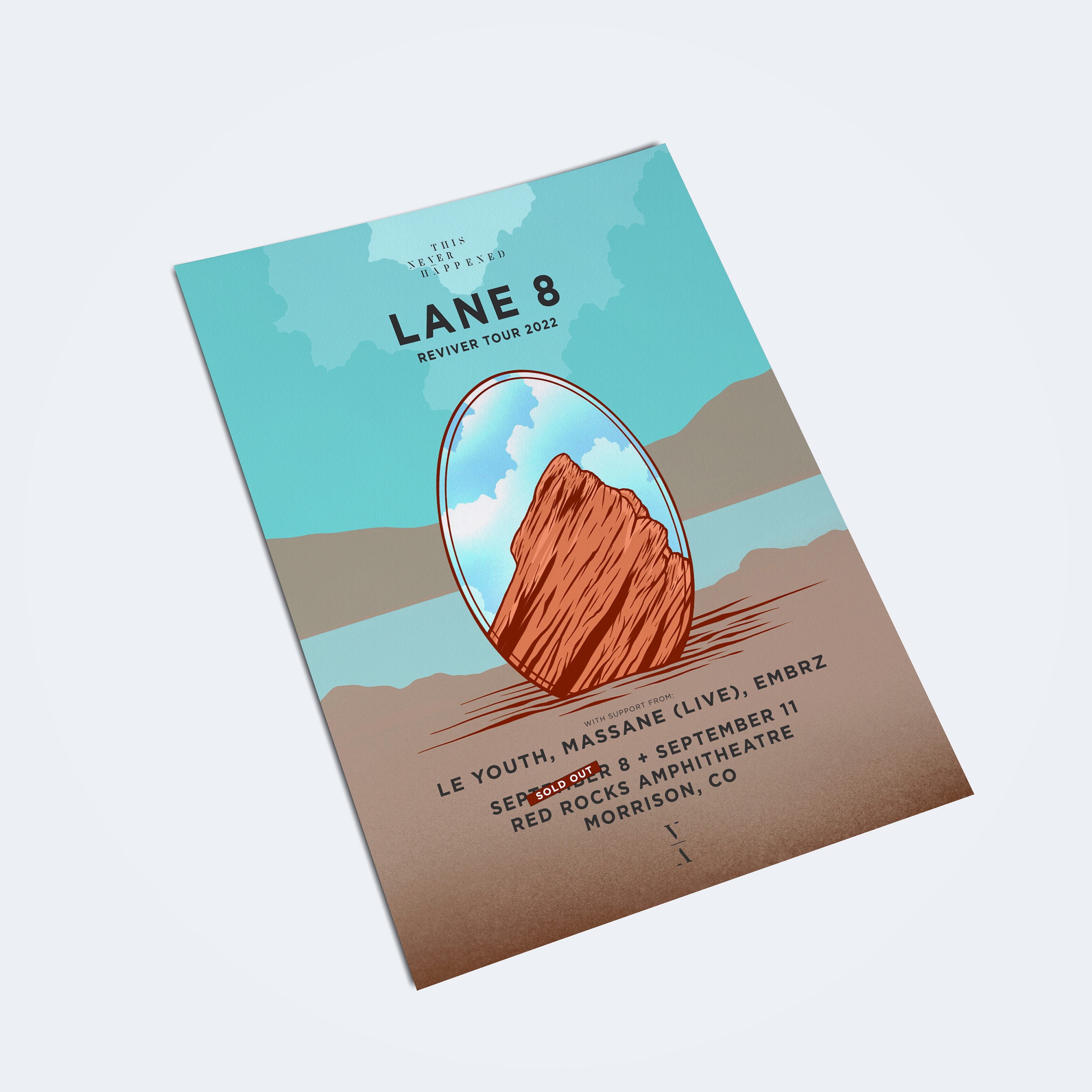 Lane 8 Red Rocks Concert Poster: Revival Tour Print - Etsy