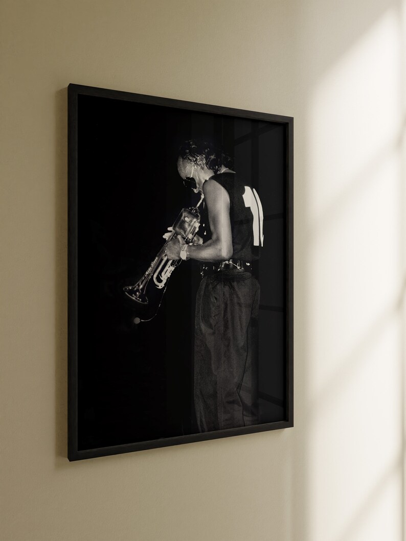 Miles Davis Poster, Miles Davis Black&white Print, Jazz Art, Jazz Wall ...