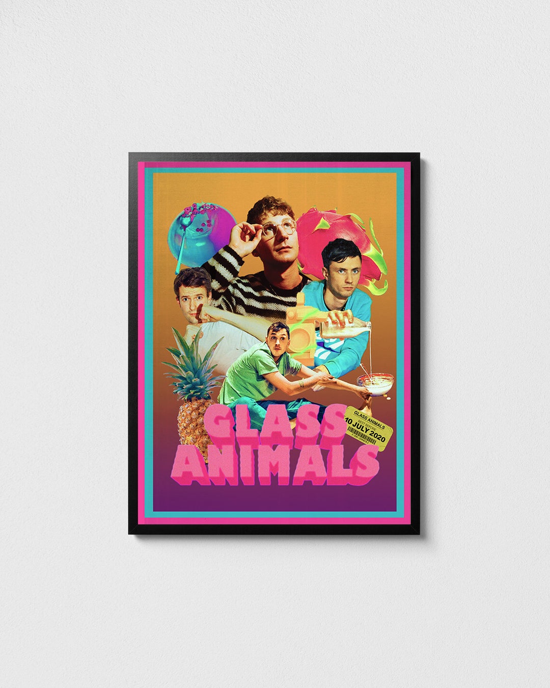 Glass Animals Poster, Glass Animals Concert Print, Music Poster, for ...