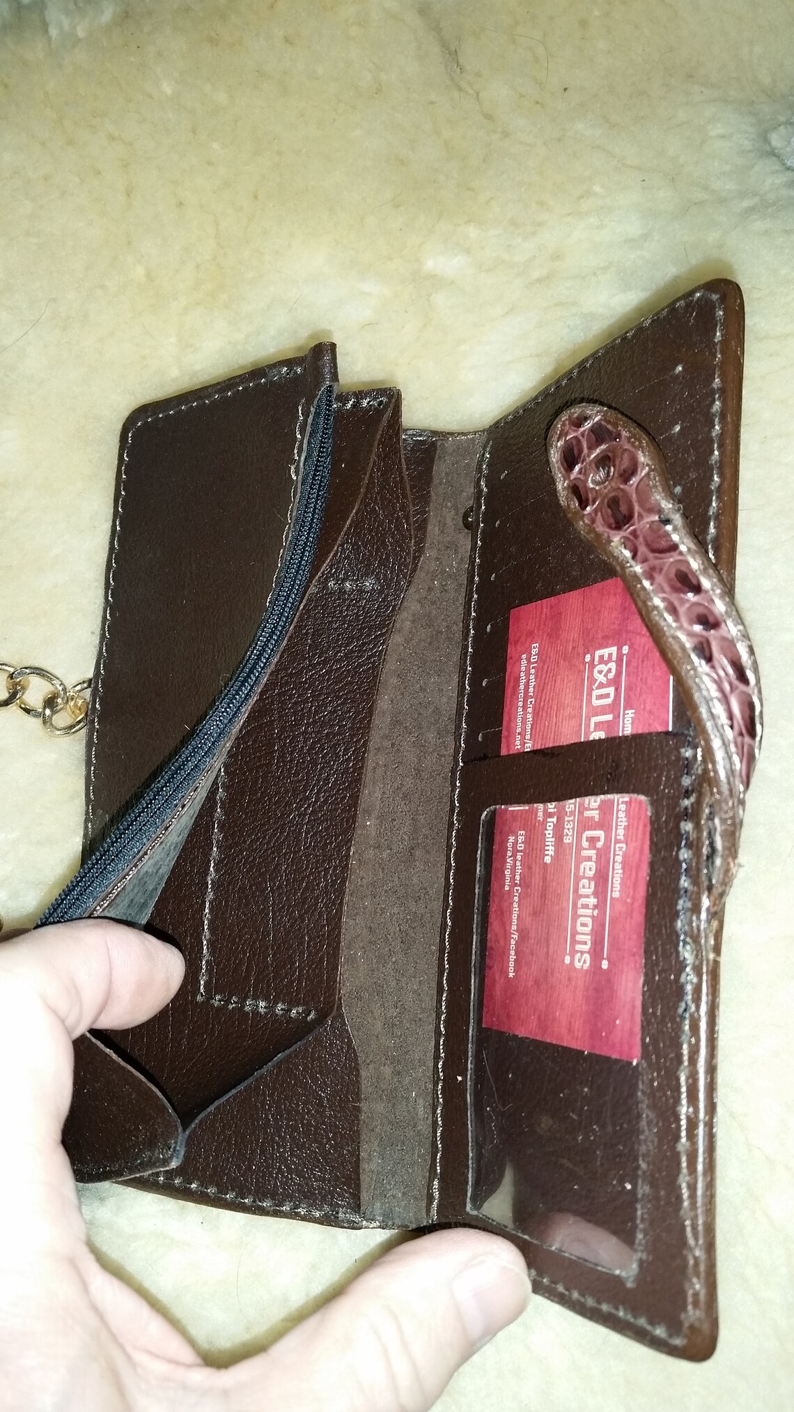 Tan and Inlaid Gator Biker Wallet - Etsy