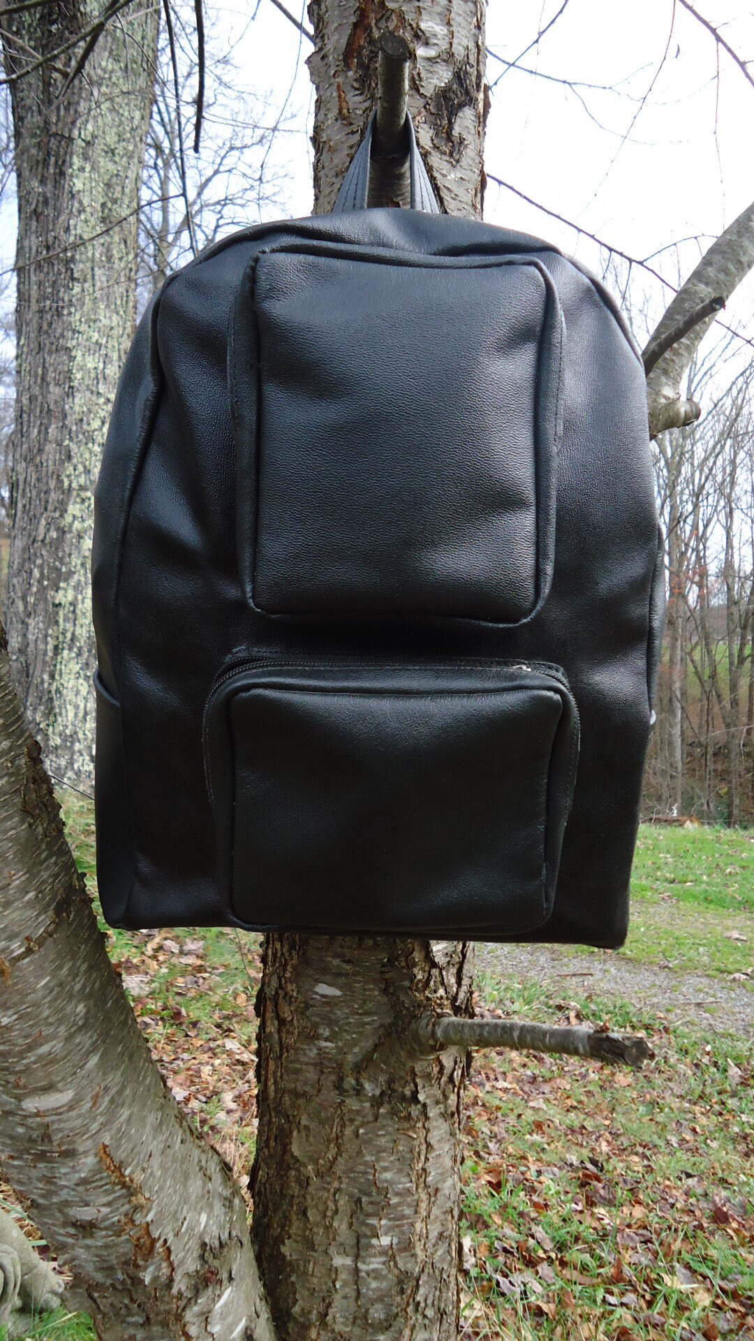 This Backpack is Made of Black Motorcycle Chap Leather - Etsy