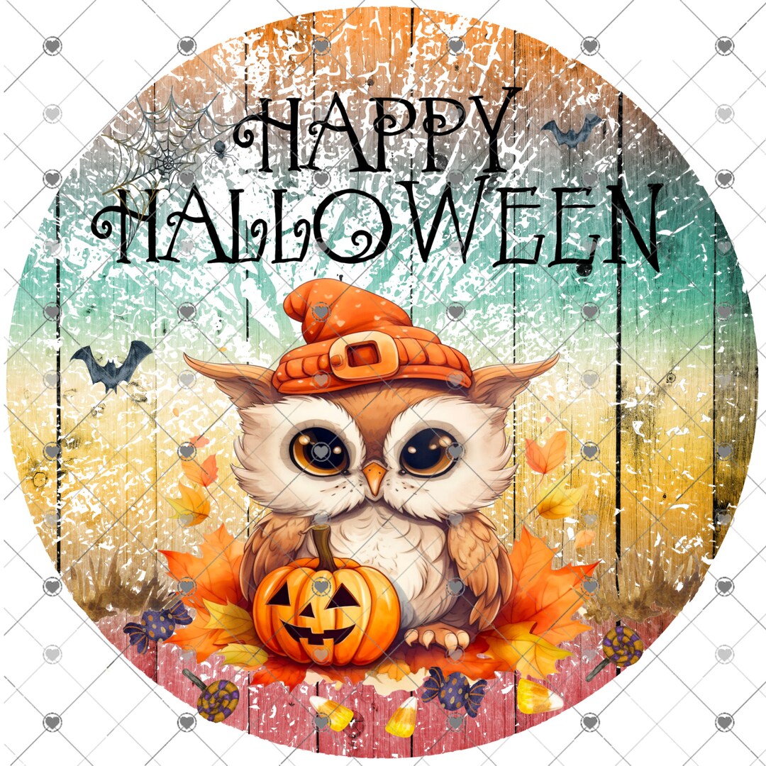 Happy Halloween, Adorable Owl With Jack-o-lantern Pumpkin, Scene ...