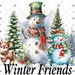 Winter Friends, Merry Christmas Snowman, Deer, Christmas Download, 2 ...