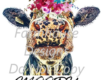 Crazy Heifer Cow Retro Ready to Press Sublimation Transfer - Etsy