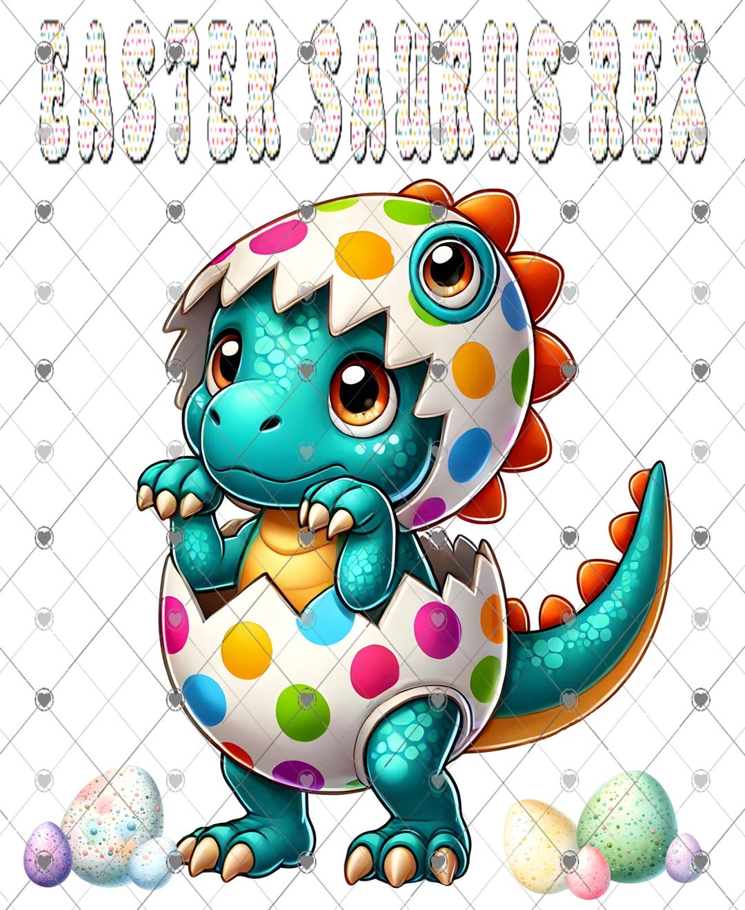 Easter Saurus Rex, T Rex in Easter Costume Sublimation Print, Design ...