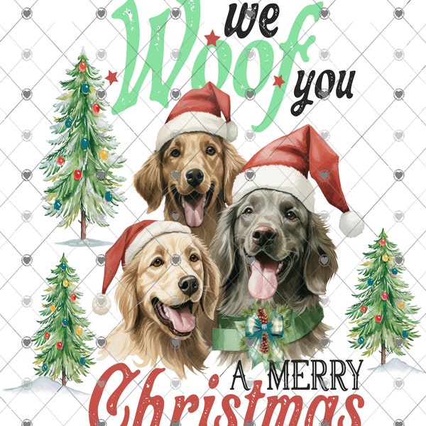 We Woof You a Merry Christmas Sign - Etsy