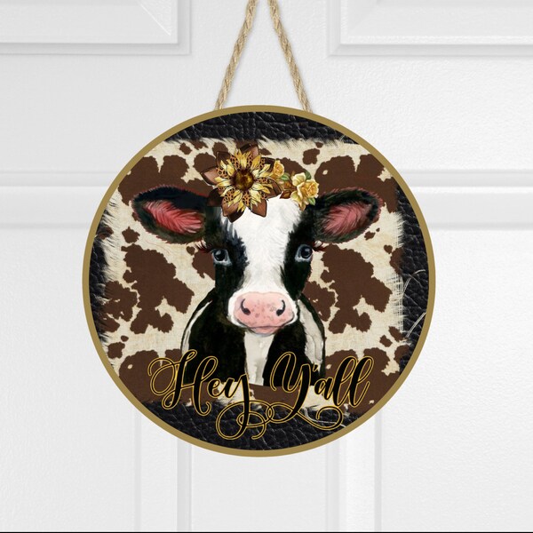 Cow Door Welcome Sign - Etsy