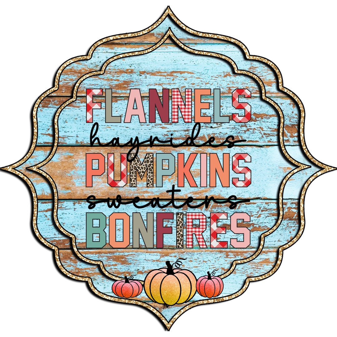 Flannel, Pumpkins, Bonfires, Fall Shirt Design, Digital Download, Png ...