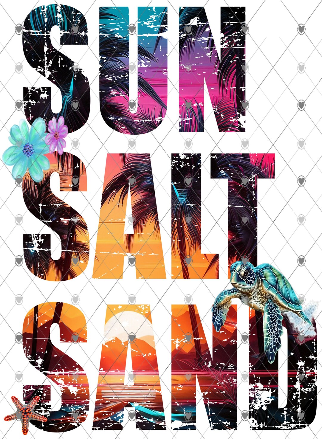 Sun Salt Sand Png Download, Shirt Design, Png File - Etsy