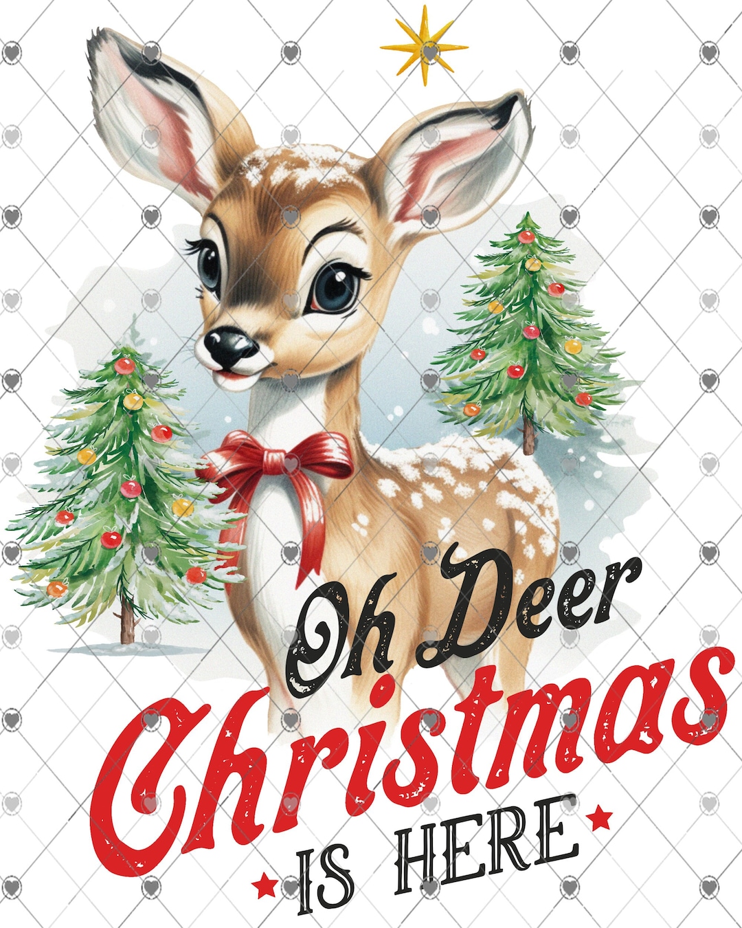 Oh Deer Christmas is Here, Cute Deer, Christmas Download, Shirt Design ...