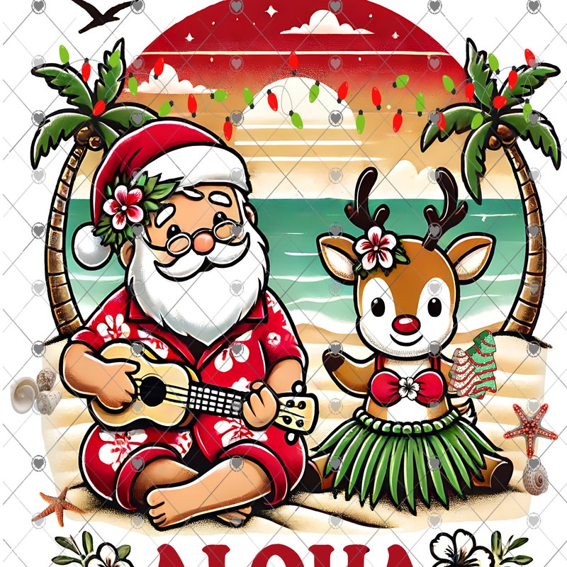 Hawaiian Shirt Santa Claus - Etsy