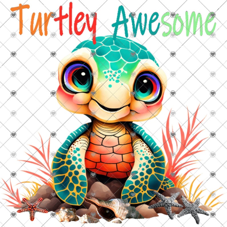 Turtley Awesome, Sea Turtle, Kids Summer Design, Funny Shirt Design ...