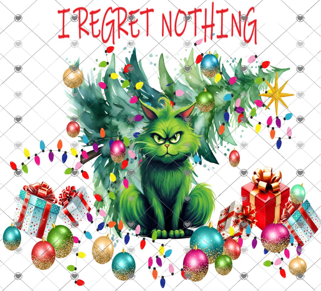Green Cat, I Regret Nothing, Crazy Cat, Lights and Tree, Funny ...