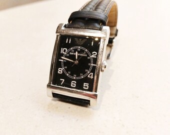 Mens Vintage Emporio Armani Tank Style Watch . - Etsy UK