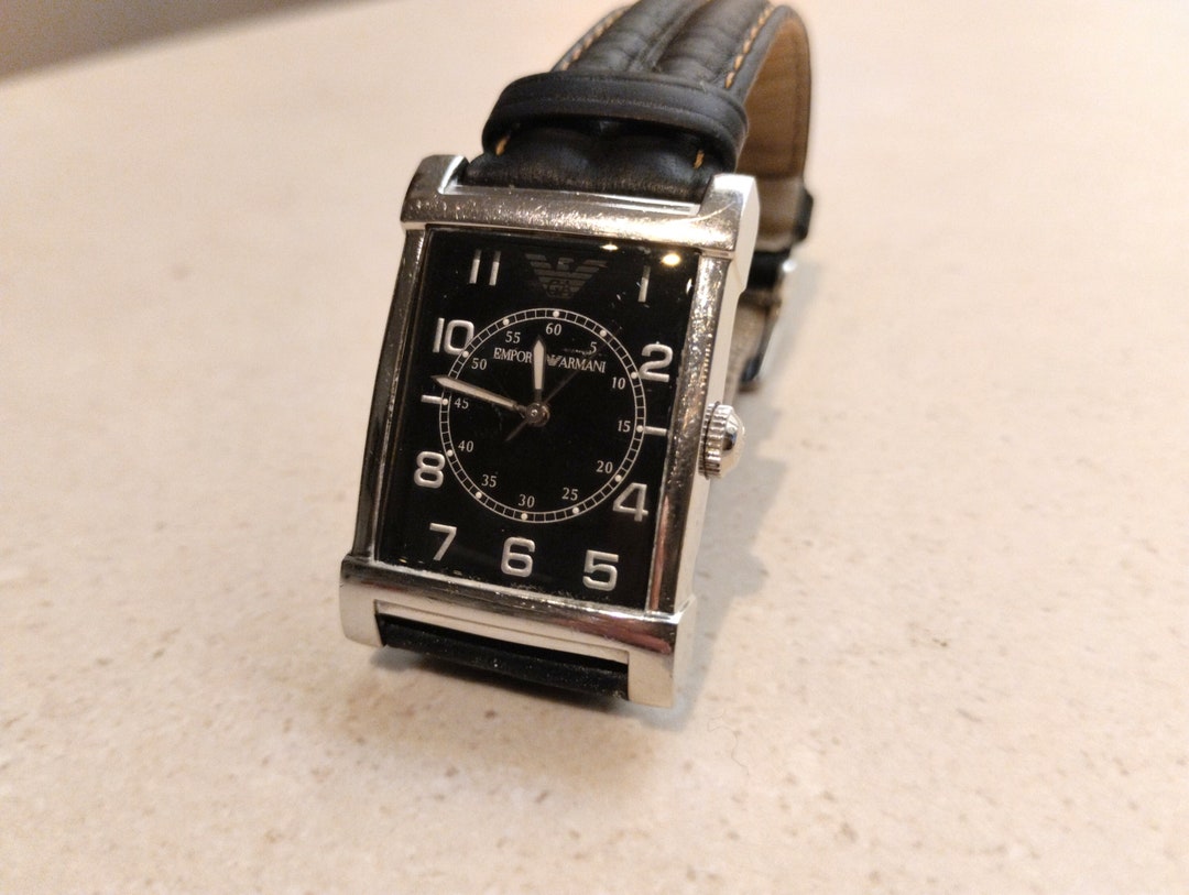 Mens Vintage Emporio Armani Tank Style Watch . - Etsy UK